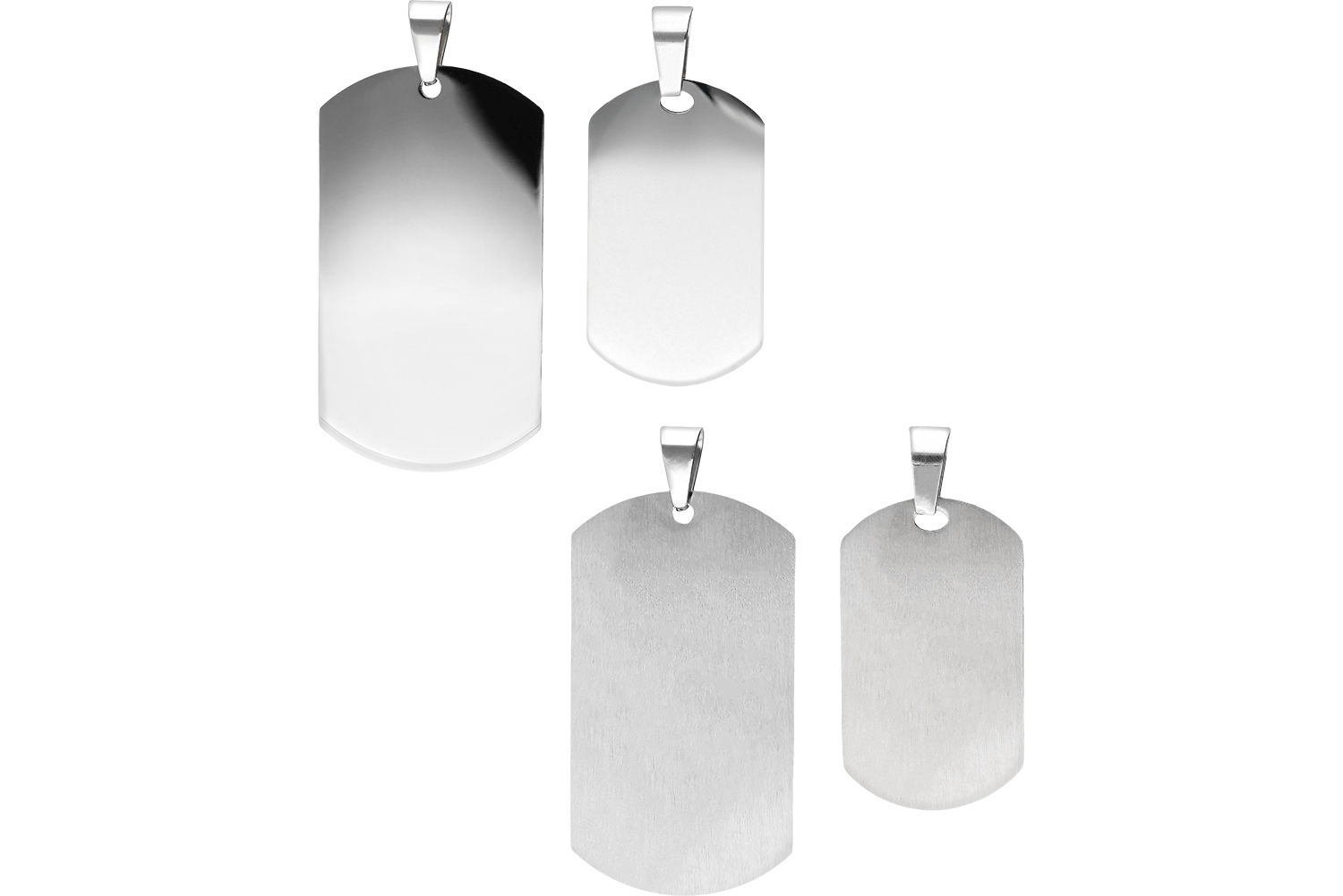 Stainless steel dog tag highly polished / matt | PIERCINGLINE